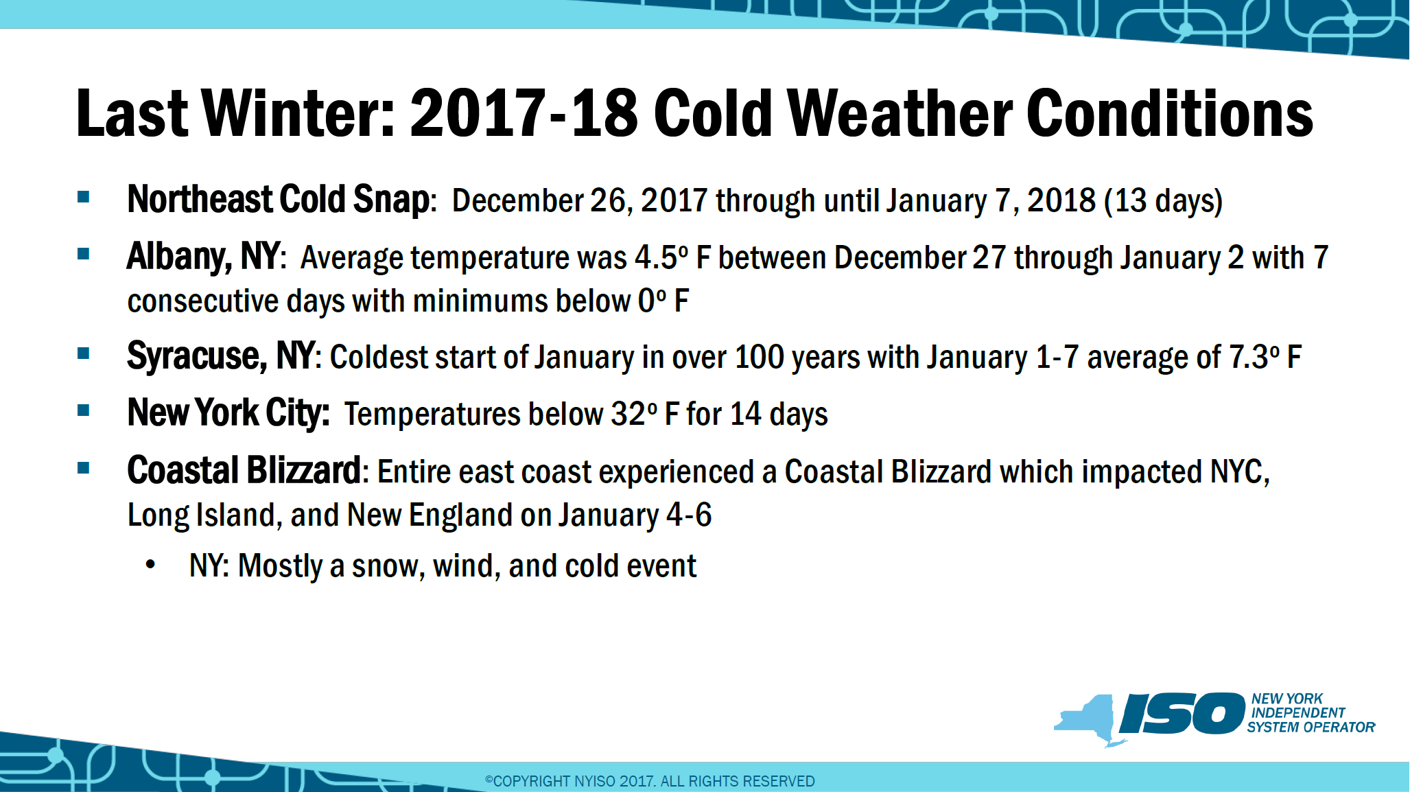 New York State Electric Grid Well Positioned to Meet Demands of Winter ...